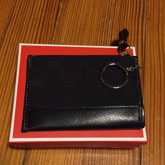 Coach | Bags | Coach Signature Card Holder Wallet With Zipper | Poshmark